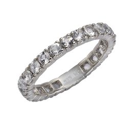 Zeeme Gemstones Ring 925/- Sterling Silber Weißtopas weiß Glänzend (Größe: 056 (17,8))