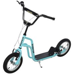 HOMCOM Kinderroller mit höhenverstellbaren Lenker (Farbe: blau)