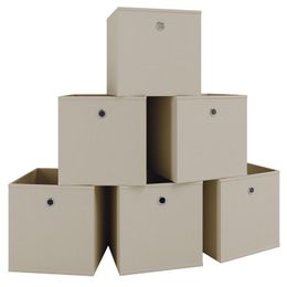 Vcm Vcm 6er-Set Faltbox Klappbox "Boxas (Farbe: Weiß)