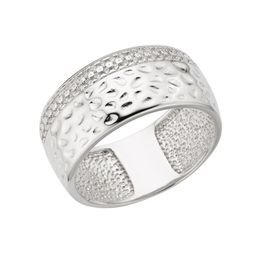 Zeeme Silber Ring 925/- Sterling Silber Zirkonia weiß Glänzend (Größe: 016 (50,5))
