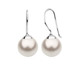 NENALINA Ohrringe Ohrhänger Synthetische Perle 925er Silber (Farbe: Weiß)