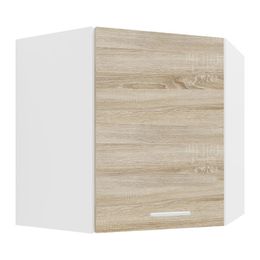 Vcm Eckschrank Küchenschrank Hängeschrank Küche Küchenmöbel Esilo (Farbe: Weiß / Sonoma-Eiche)