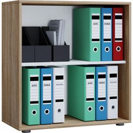 Vcm Holz Büroschrank Aktenregal Lona 2 Fächer (Farbe: Sonoma-Eiche (Sägerau))