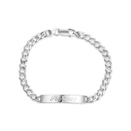 Zeeme Basic Armband 925/- Sterling Silber 20cm Glänzend (Ausführung: MIT Gravur)