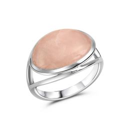 Celesta Silber Ring 925/- Sterling Silber Rosenquarz rosa Glänzend (Größe: 056 (17,8))