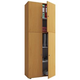 Vcm Holz Kleiderschrank Lona mit Drehtüren (Farbe: Buche)