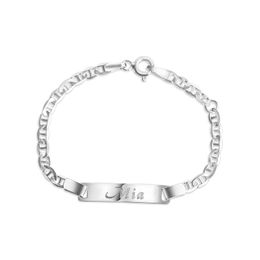 Zeeme for Kids Armband 925/- Sterling Silber 12/14cm Glänzend (Ausführung: MIT Gravur)