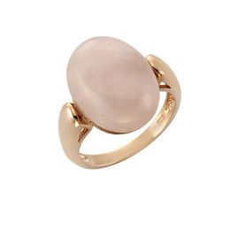 Zeeme Gemstones Ring 925/- Sterling Silber Rosenquarz rosa rotvergoldet (Größe: 054 (17,2))