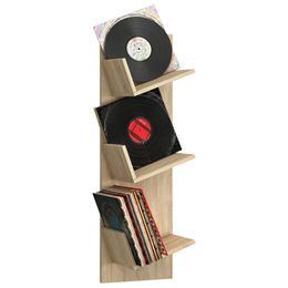 Vcm Holz Bücher Schallplatten Wandregal Sulda (Farbe: Sonoma-Eiche (Sägerau))