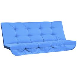 Outsunny Sitzkissen mit 6 Bändern (Farbe: blau)