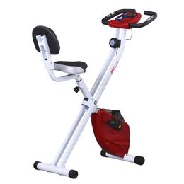 HOMCOM Fahrradtrainer mit Magnetwiderstand (Farbe: rot/weiß)