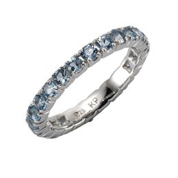Zeeme Gemstones Ring 925/- Sterling Silber Blautopas beh. blau Glänzend (Größe: 056 (17,8))