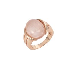 Zeeme Gemstones Ring 925/- Sterling Silber Rosenquarz rosa Glänzend 4,9ct. (Größe: 052 (16,6))