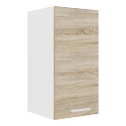 Vcm Küchenschrank Breite 30 cm Holztür Hängeschrank Küche Küchenmöbel Esilo (Farbe: Weiß / Sonoma-Eiche)