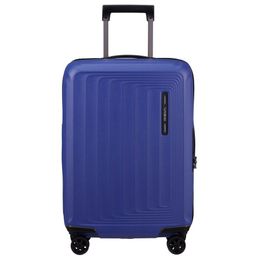 Samsonite Koffer NUON 55, 4 Rollen, Handgepäck-Koffer Reisekoffer TSA-Zahlenschloss USB-Schleuse, blau