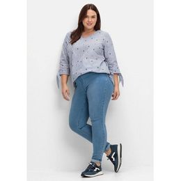 sheego Jeansjeggings Große Größen Power-Stretch-Qualität, blau