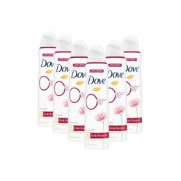 Dove Deo-Set Dove Deodorant-Spray Rosenduft Deo mit 0% Aluminiumsalzen 6x 150ml