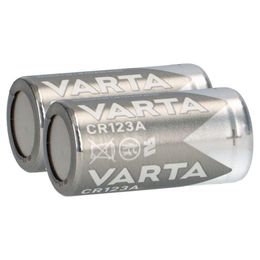 Varta 2x Varta Photobatterie CR123A Lithium 3V 1480mAh 1er Blister Batterie