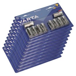 Varta 100x CR123A Varta Batterie Lithium 3V Photo Blister Batterie