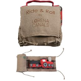 Lorena Canals - Ride & Roll Spielset, Zug, braun / rot (2er-Set)