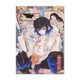 GalaxyCat Poster Hochwertiges Kimetsu no Yaiba Wandbild auf Hartschaumplatte