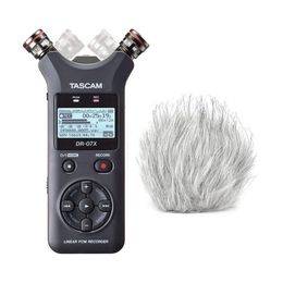 TASCAM TASCAM DR-07X Audio-Recorder mit Fell-Windschutz Digitales Aufnahmegerät
