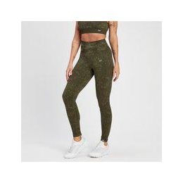 MP Damen Adapt Nahtlose Gemusterte Leggings – Olivgrün - XXL