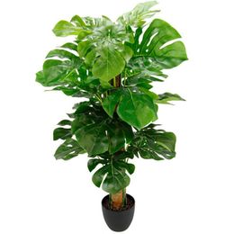 Kunstpflanze Splitphilopflanze, I.GE.A., Höhe 90 cm, im Kunststofftopf, grün