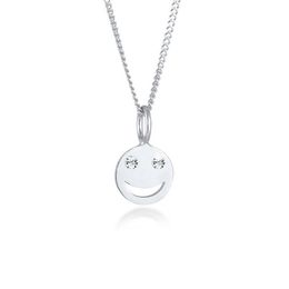 Elli Collierkettchen mit Smiling Face Kristalle925 Silber, silberfarben