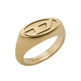 Diesel Fingerring Schmuck Edelstahl Fingerring Siegelring, gelb|goldfarben