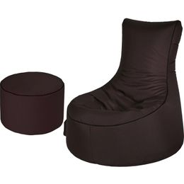 MAGMA Sitzsack Set BRAVA: Swing & DotCom (Farbe: schwarz)
