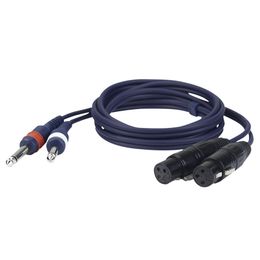 DAP-Audio DAP FL43 - 2 unbal. Jack mono L/R to 2 XLR/F 3P - 3 m
