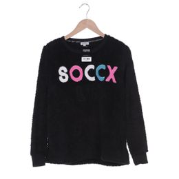 SOCCX Damen Sweatshirt, schwarz, Gr. 38