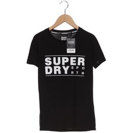 Superdry Damen T-Shirt, schwarz, Gr. 36