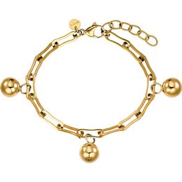 NOELANI Damen Armband "Sphere", Edelstahl, gold, 18+3 cm