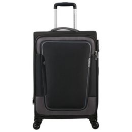 American Tourister® Koffer PULSONIC Spinner 67, 4 Rollen, Reisekoffer Weichschalenkoffer TSA-Schloss, schwarz