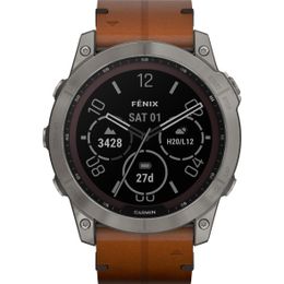 Garmin® Touchscreen Smartwatch FĒNIX® 7X - SAPPHIRE SOLAR "010-02541", braun