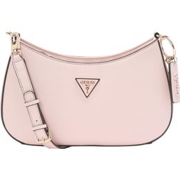 Guess Schultertasche, Emblem, Anhänger, Reißverschluss, für Damen, rosa