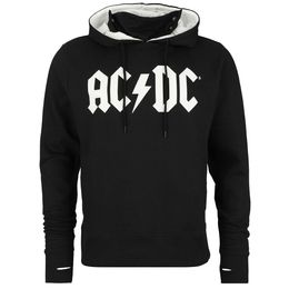 ACDC AC/DC Logo Kapuzenpullover schwarz weiß in L