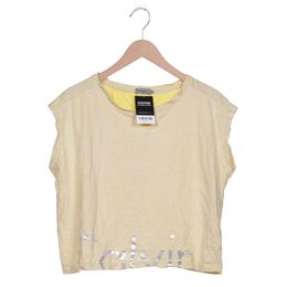 Calvin Klein Jeans Damen T-Shirt, gelb, Gr. 38