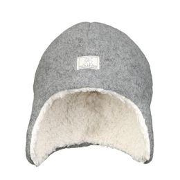 Pickapooh - Woll-Mütze JONAS FLEECE mit Plüschfutter in grey, Gr.56