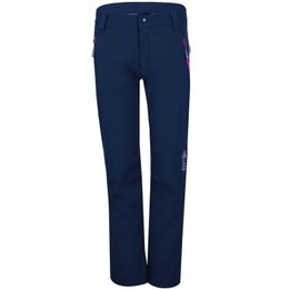 Trollkids - Softshell-Hose KIDS FJELL in navy/magenta, Gr.92