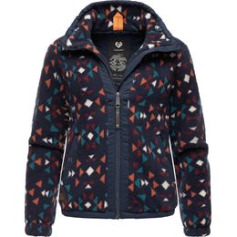 Ragwear Fleecejacke 'Nordicka Aztec' Damen Gr&ouml;&szlig;e XL navy / jade / orange / wei&szlig;