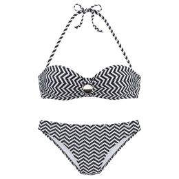 JETTE Bikini Damen Gr&ouml;&szlig;e XXL schwarz / wei&szlig;
