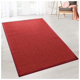 Karat Sisal-Teppich Amazonas Rot Mit Bord&uuml;re