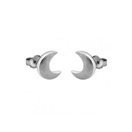 NENALINA Ohrringe Stecker Halbmond Astro Look 925 Sterling Silber (Farbe: Grau)