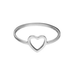 Paul Valentine Ring "Heart Ring" Edelstahl (Farbe & Größe: silber, 50)