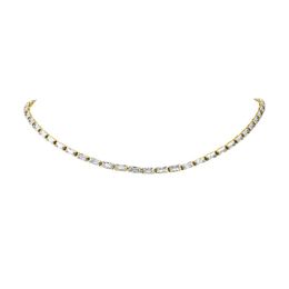 Paul Valentine Halskette "Baguette Tennis Necklace" Edelstahl (Farbe: gold)