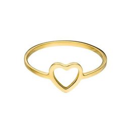 Paul Valentine Ring "Heart Ring" Edelstahl (Farbe & Größe: gold, 52)