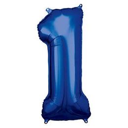 Amscan® Folienballon Zahl 1 blau, 1 St.